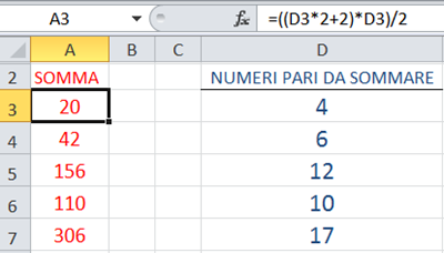 matematicamedie: Somma di numeri pari